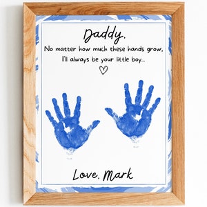 DAD - Father's Day Handprint Art, Printable / DIY Handprint Sign ...