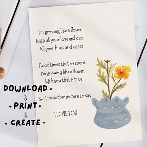 I'm Growing Like a Flower / Hand Handprint Art / Kids Baby Toddler ...