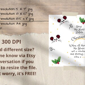 Mouse Christmas / Night Before Xmas Handprint Footprint Art Craft ...