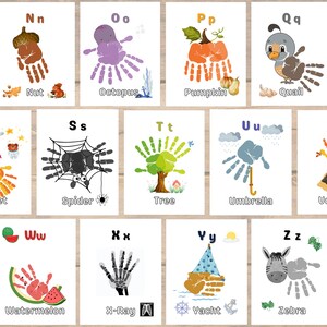 Alphabet Handprint Art / My Handprint Alphabet Book / Baby Toddler ...