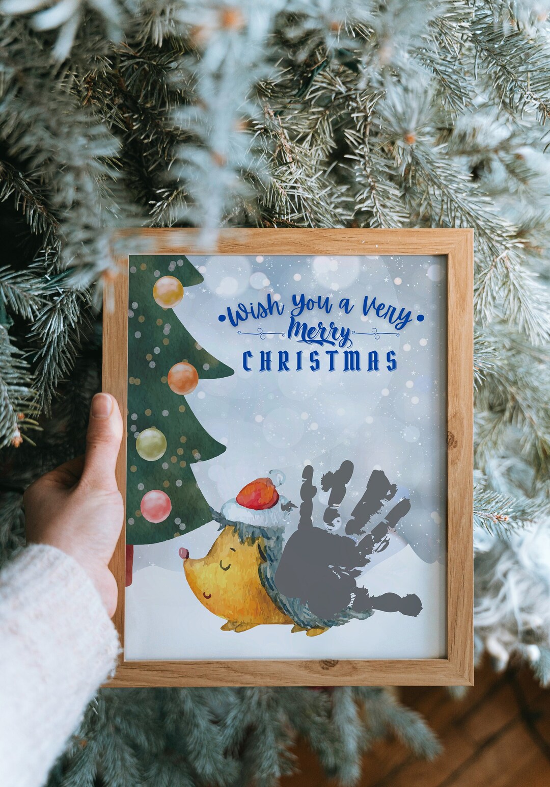 Christmas Handprint Card / Everlasting Mistletoe / Xmas Handprint ...
