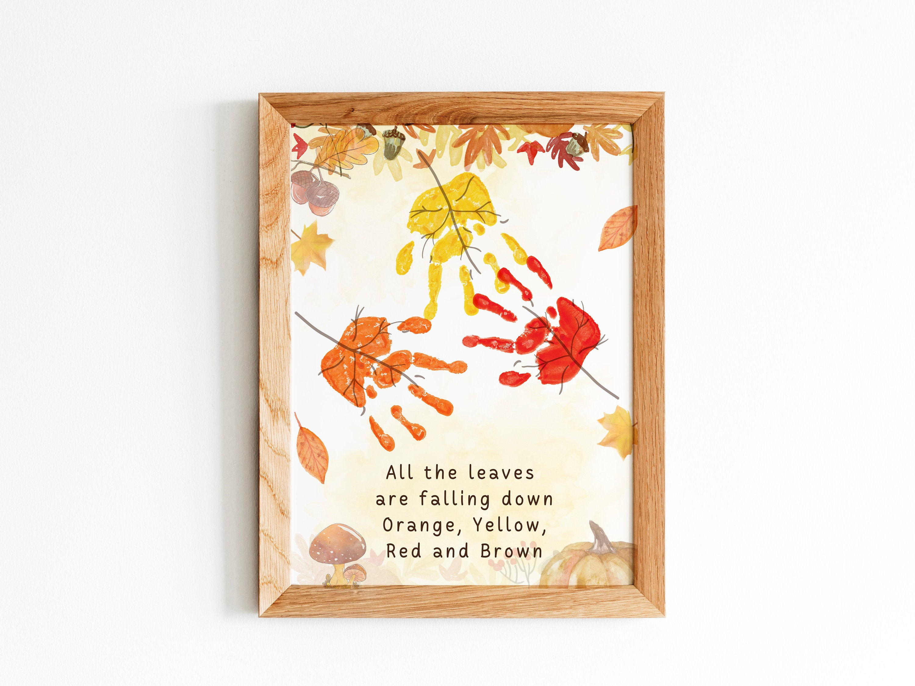 Autumn Fall Poem / Handprint Art / Leaves Leafs Season / - Etsy UK