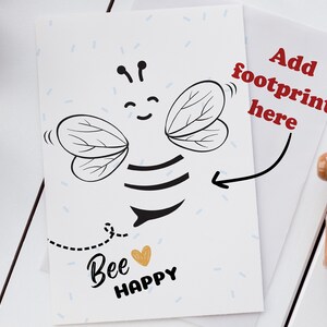 Bee Happy / Handprint Footprint Art / Bumble Bee / Bee Handprint Art ...