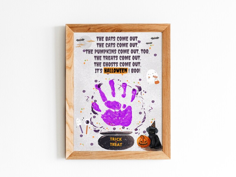Halloween Poem Art Craft / Handprint Footprint / Ghost / Kids - Etsy