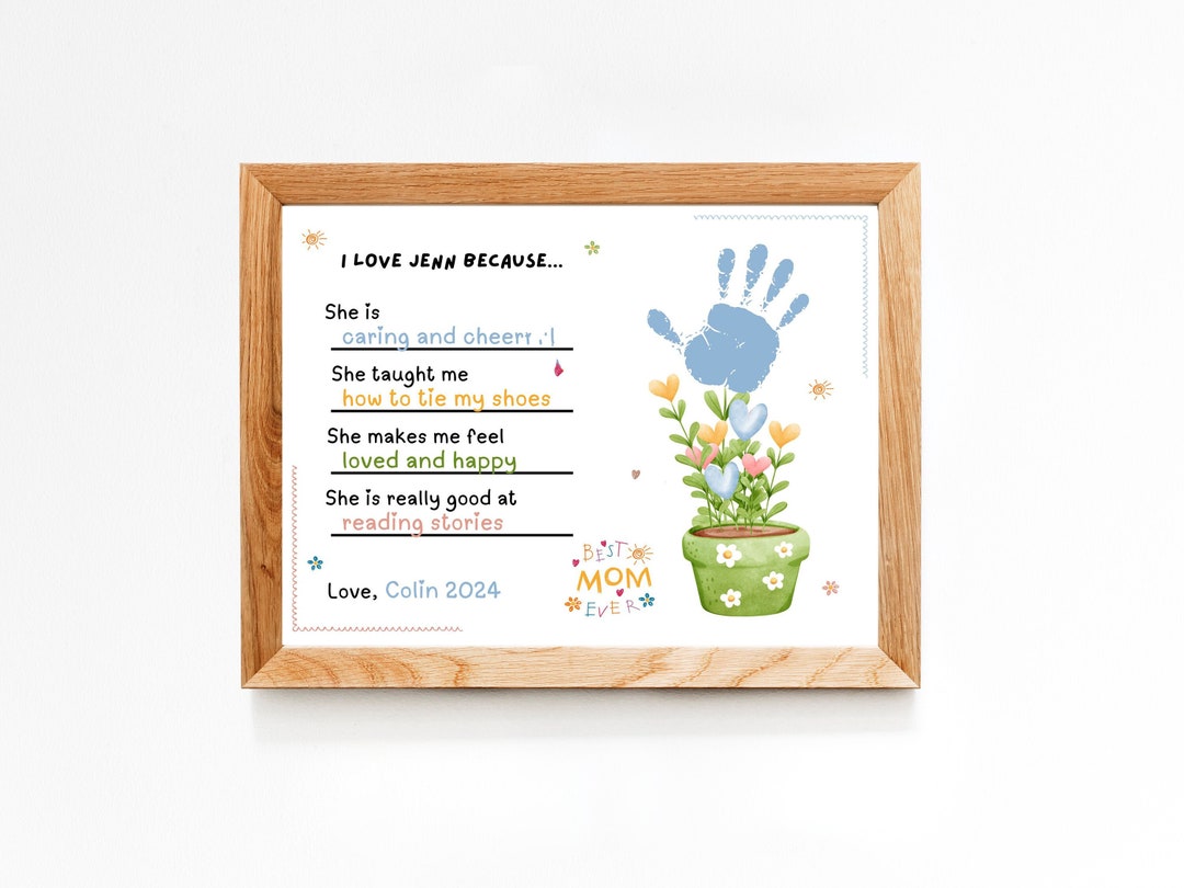 Mother's Day Printable / Kids' Handprint Keepsake / Crafts for Pre-k ...