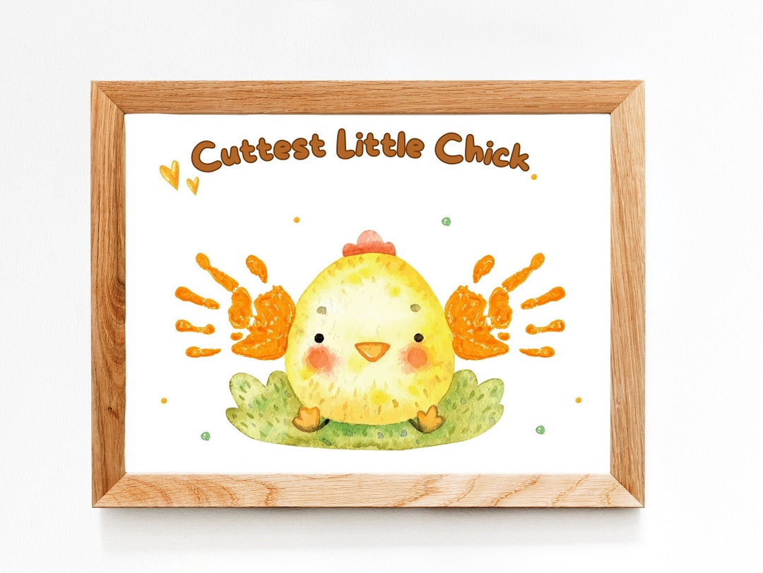 Cutest Little Chick Handprints Hand Craft Art / Chick - Etsy