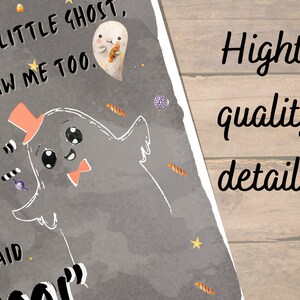 Halloween Footprint Art Craft / I Saw a Little Ghost / Halloween Poem ...