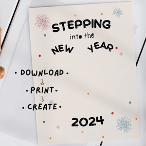 New Year Footprint Keepsake / Stepping Into the New Year Footprint Art ...