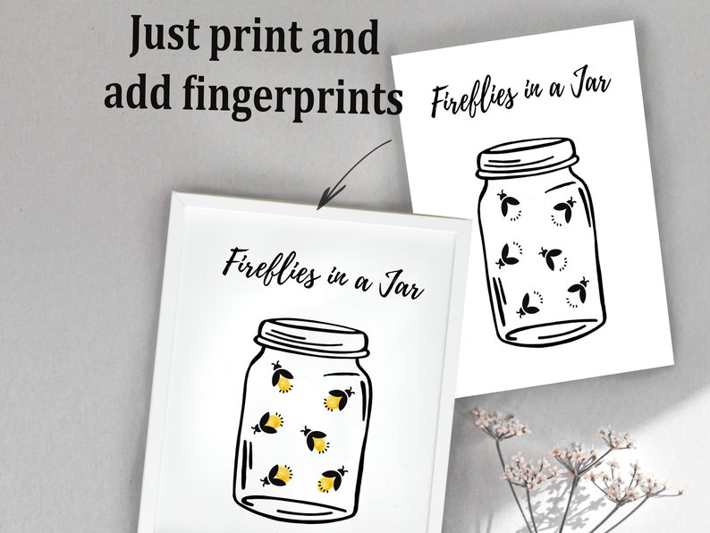 Firefly Fingerprint Art Fingerprint Craft Firefly Kids - Etsy