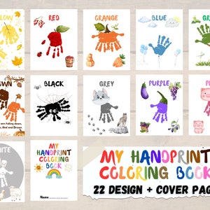 My Handprint Coloring Book / Autumn Handprint Book for Baby Toddler ...