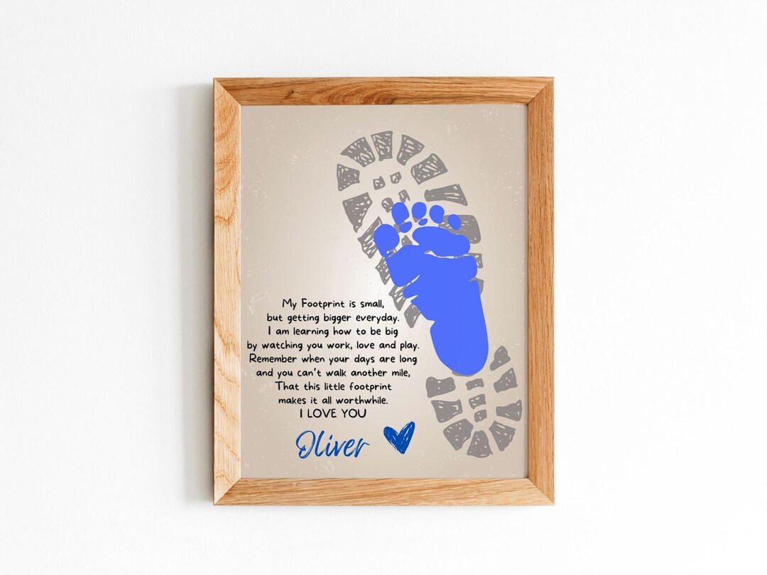 Father's Day Poem Footprint / Following in My Daddy's Footsteps ...