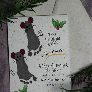 Mouse Christmas / Night Before Xmas Handprint Footprint Art Craft ...