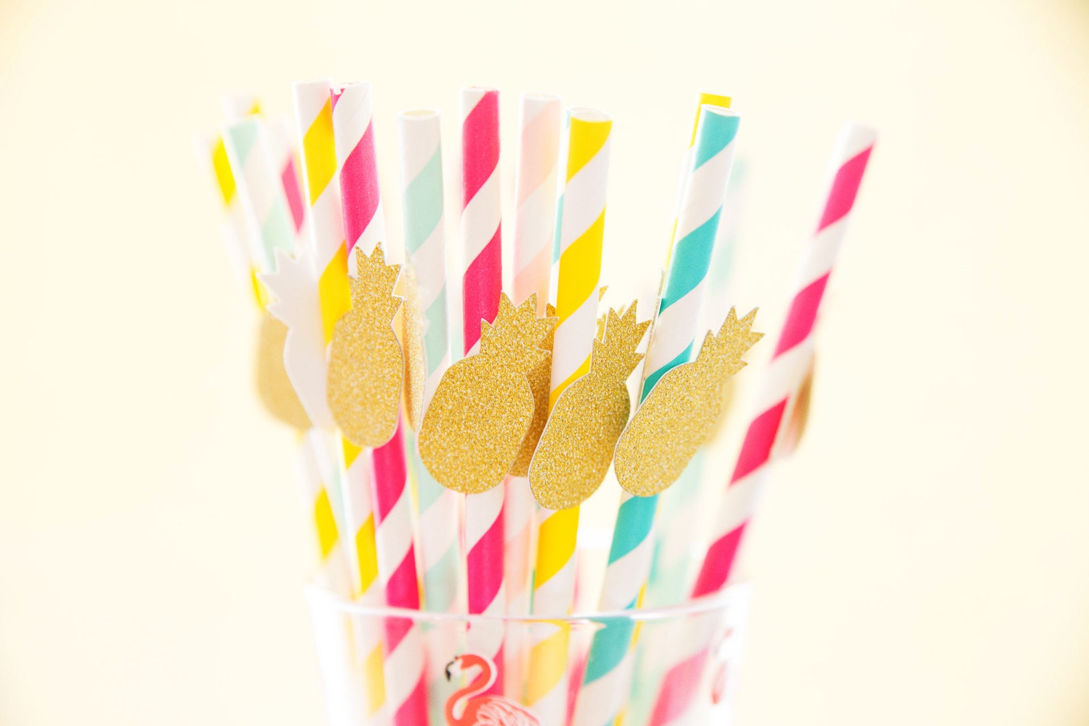 Pineapple Straws . Tropical Party Decor . Bridal Shower . Pool - Etsy