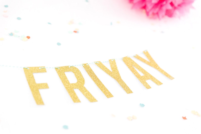 Glitter Banner Friyay . Friday . Glitter Party Banner . - Etsy New Zealand