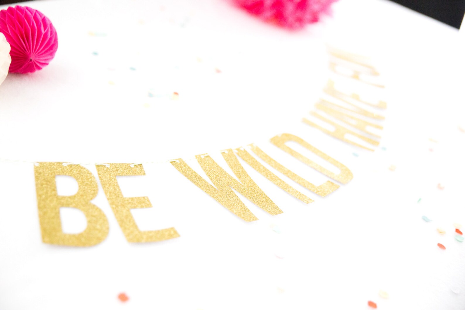 Glitter Banner . Be Wild Have Fun Banner . Party Letter - Etsy