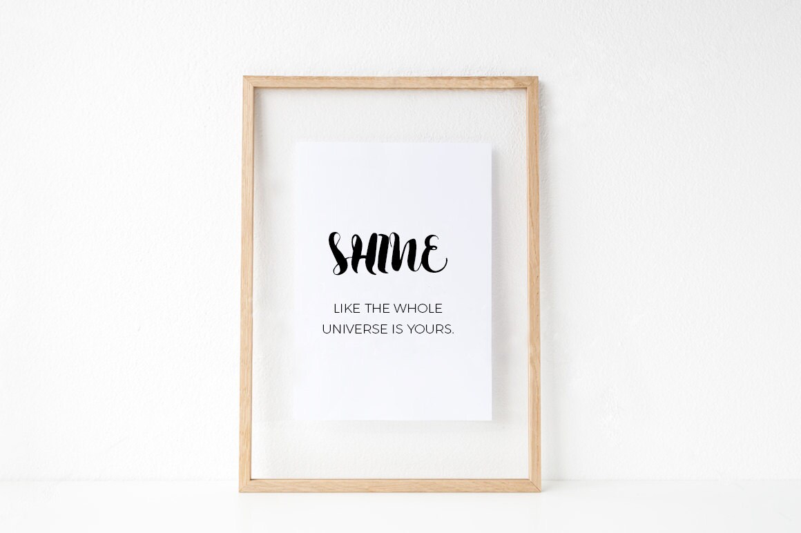 Wall Art Print . Motivational Print . SHINE Like the Whole | Etsy