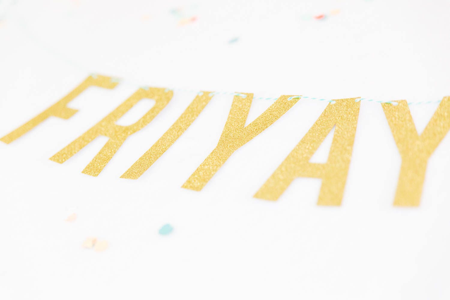 Glitter Banner FriYay . Friday . Glitter Party Banner . | Etsy