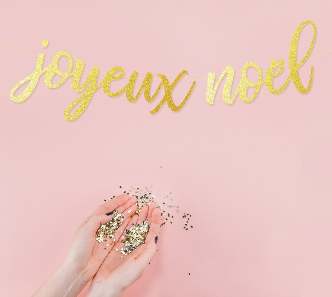 Joyeux Noël Banner . Bannière Christmas Banner Bunting Sign . French ...