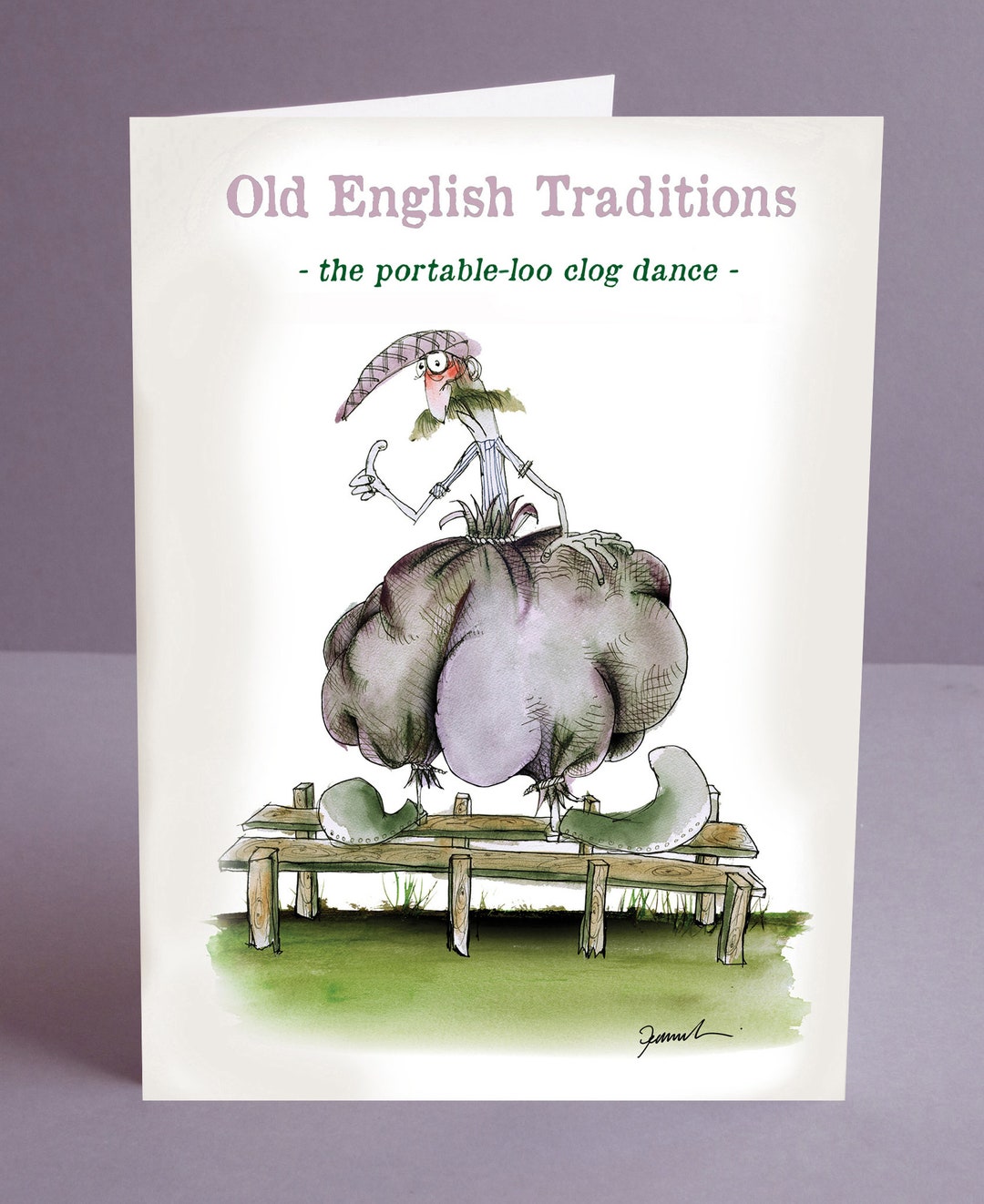 The Portable Loo Clog Dance - Fun Cards by Tony Fernandes - Etsy