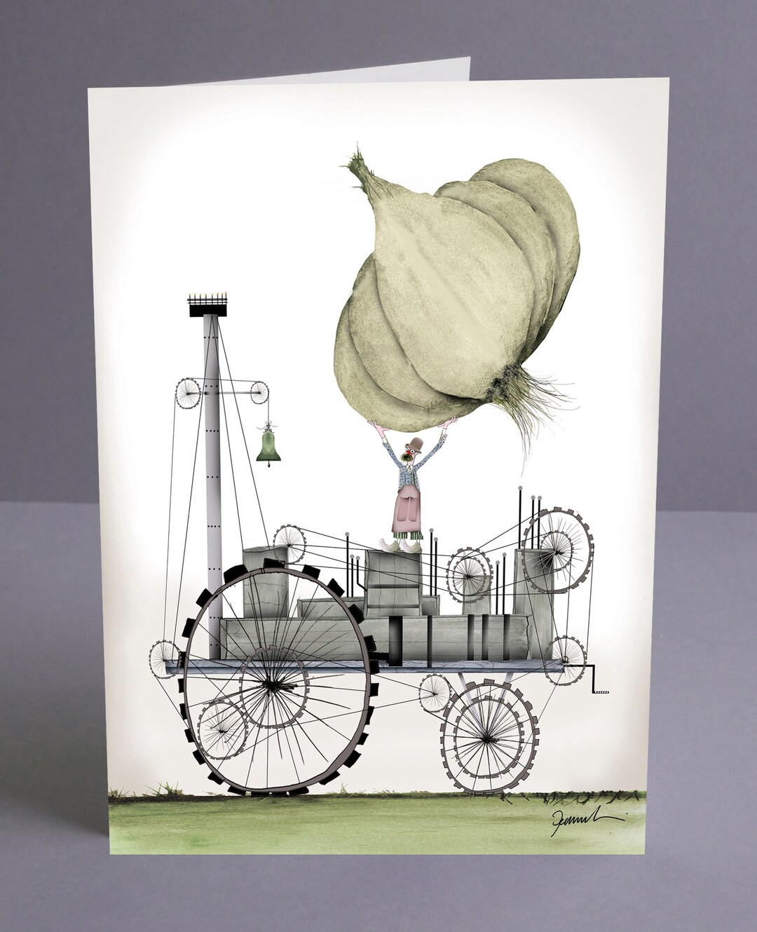 Garlic Harvest - Fun Fruit and Veg Cards by Tony Fernandes - Etsy