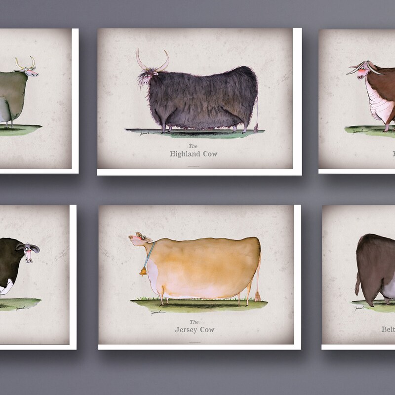 Cow Card - Etsy