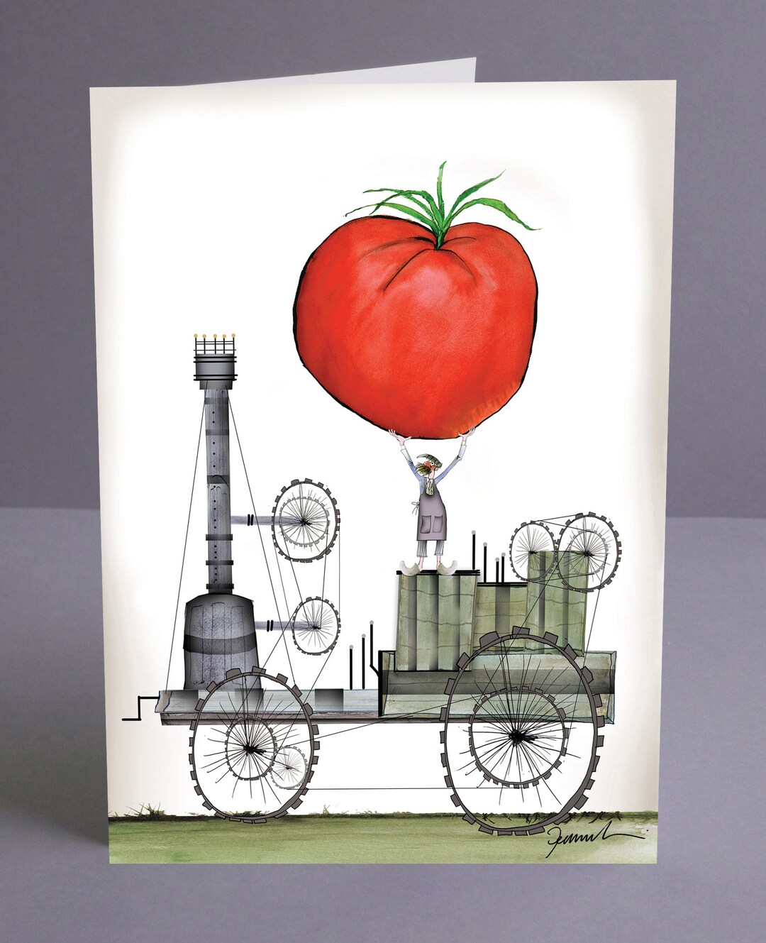 Tomato Harvest, Fun Fruit and Veg Cards by Tony Fernandes - Etsy