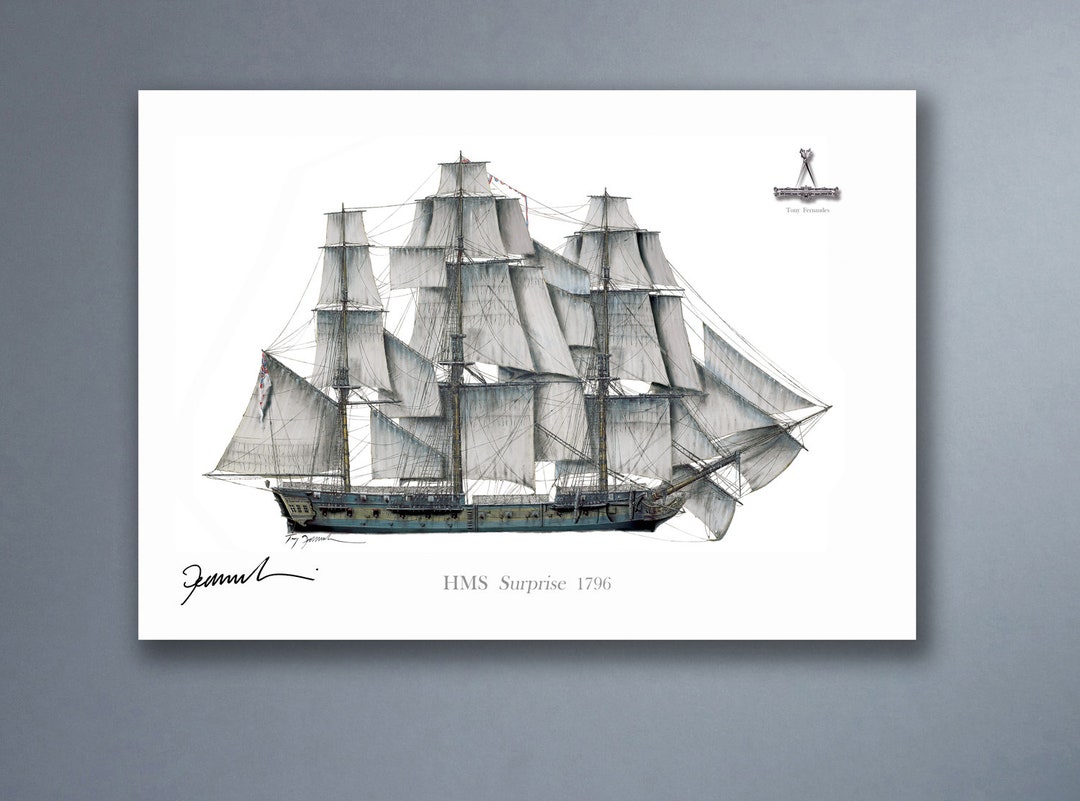 HMS Surprise 1796 Signed A4 Gift Print by Tony Fernandes - Etsy