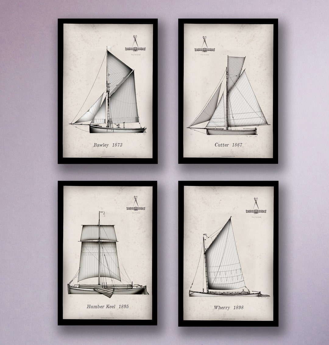 Humber Keel, Cutter, Wherry, Bawley - Heritage Boat Prints - Etsy