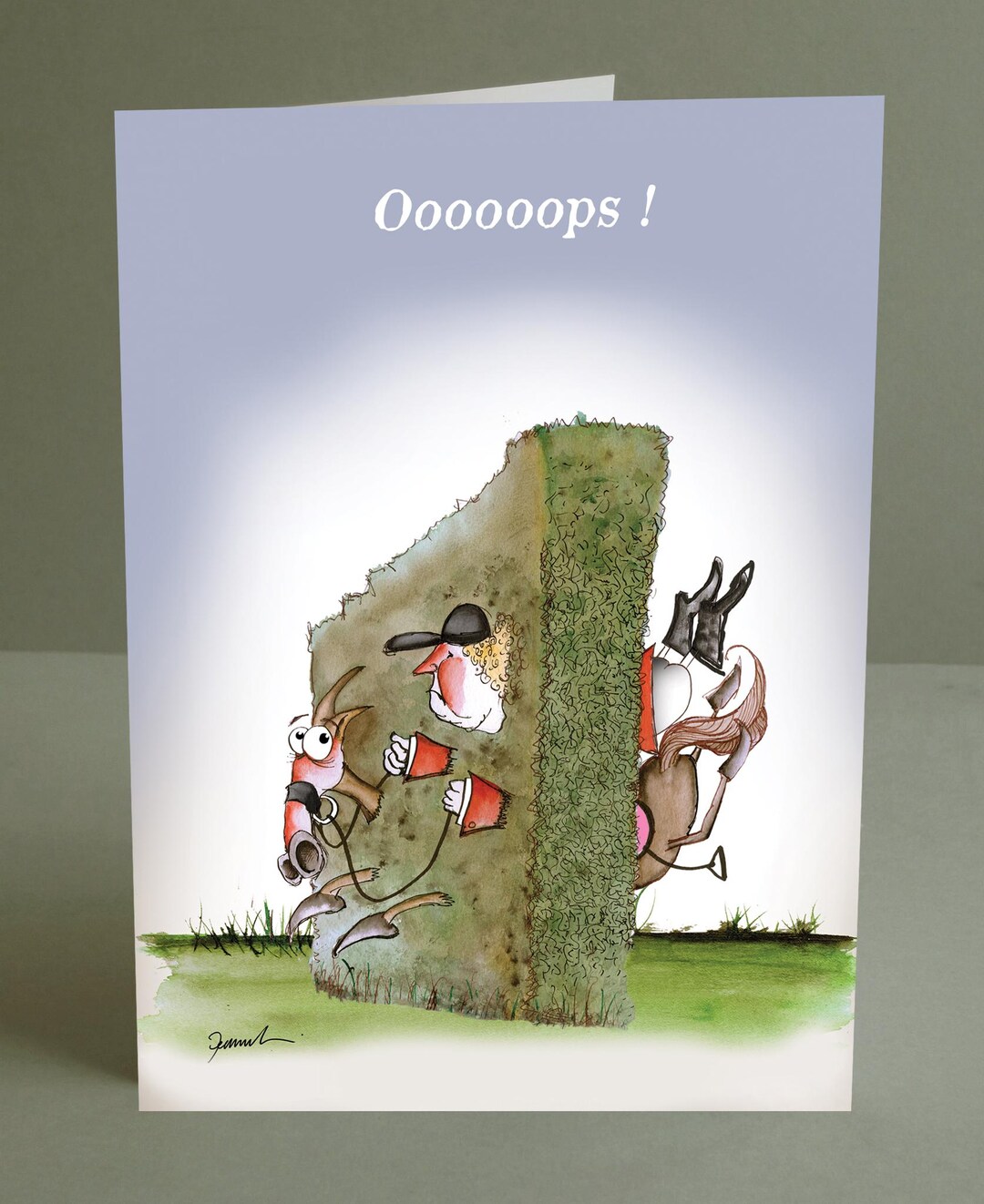 Ooops!, Whimsical Equestrian Card From Tony Fernandes - Etsy