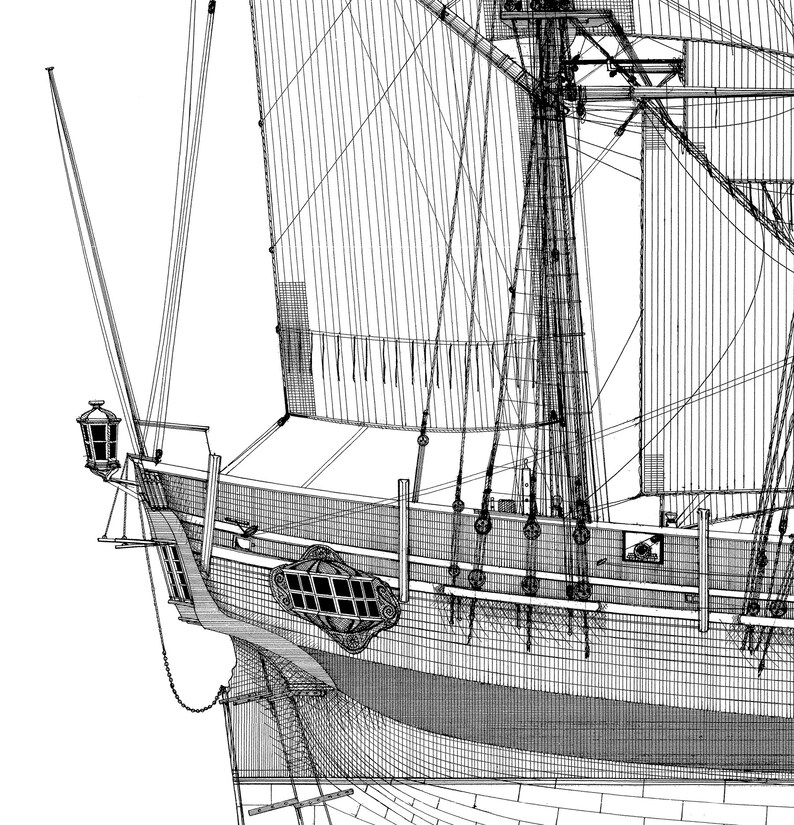 HMS Bounty 1787 Profile Artist Signed Print - Etsy