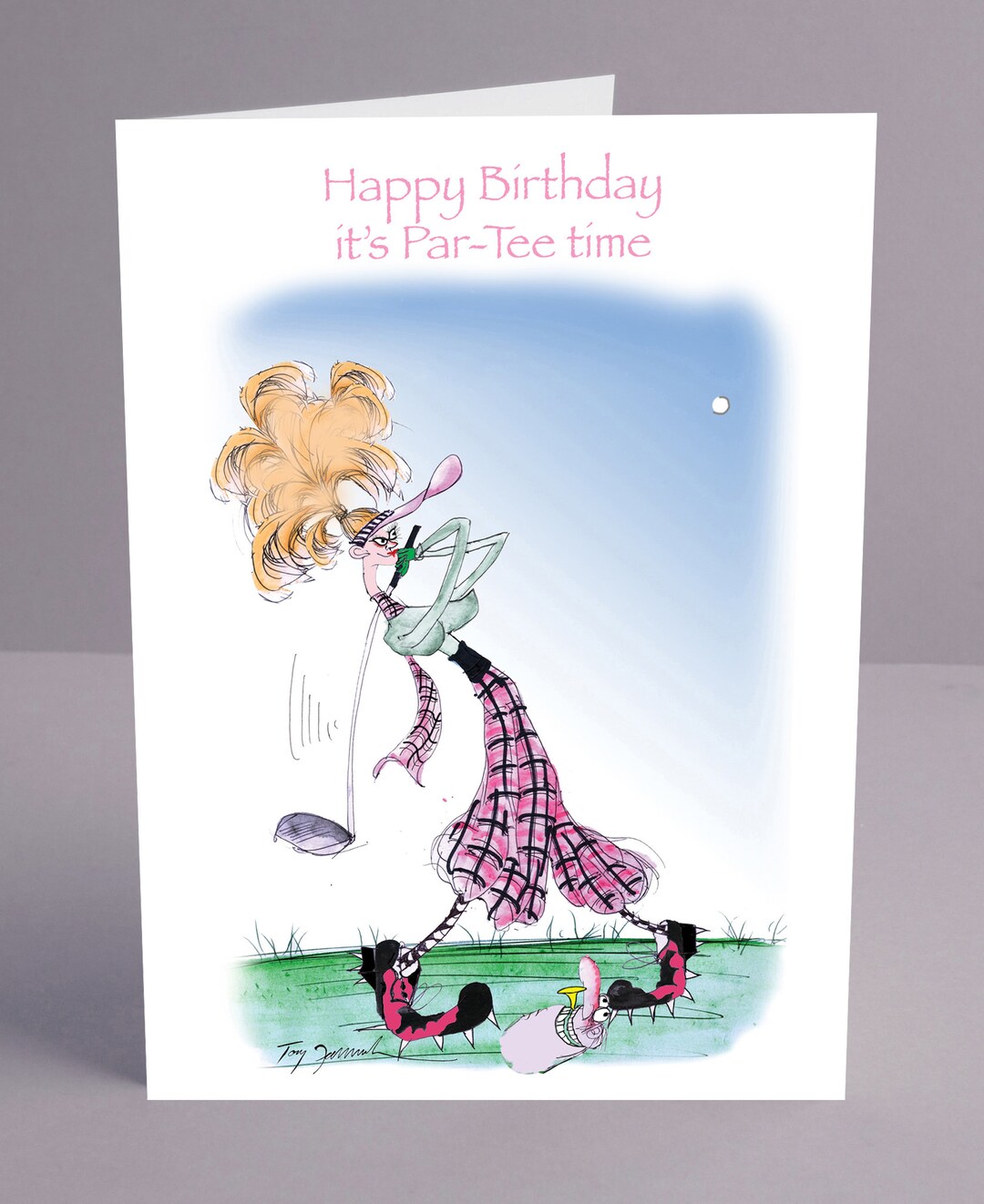 Happy Birthday, It's Par-tee-time, Fun Golf Card by Tony Fernandes - Etsy