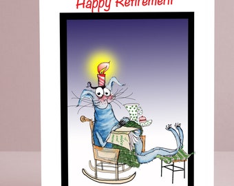 Happy Retirement Cat - Etsy