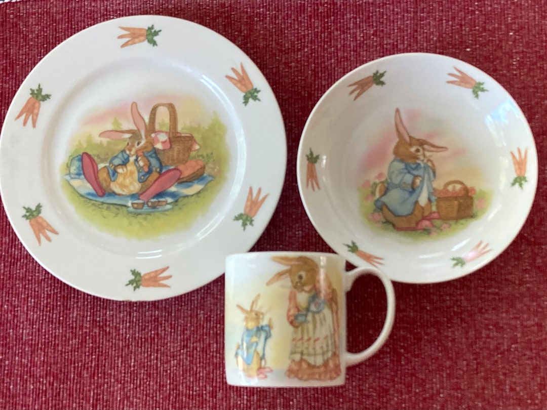 The Tale of Peter Rabbit Dishware 3 Piece Set - Etsy