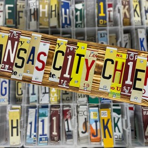 Kansas City Chiefs License Plate Sign: Recycled Metal Art - Etsy
