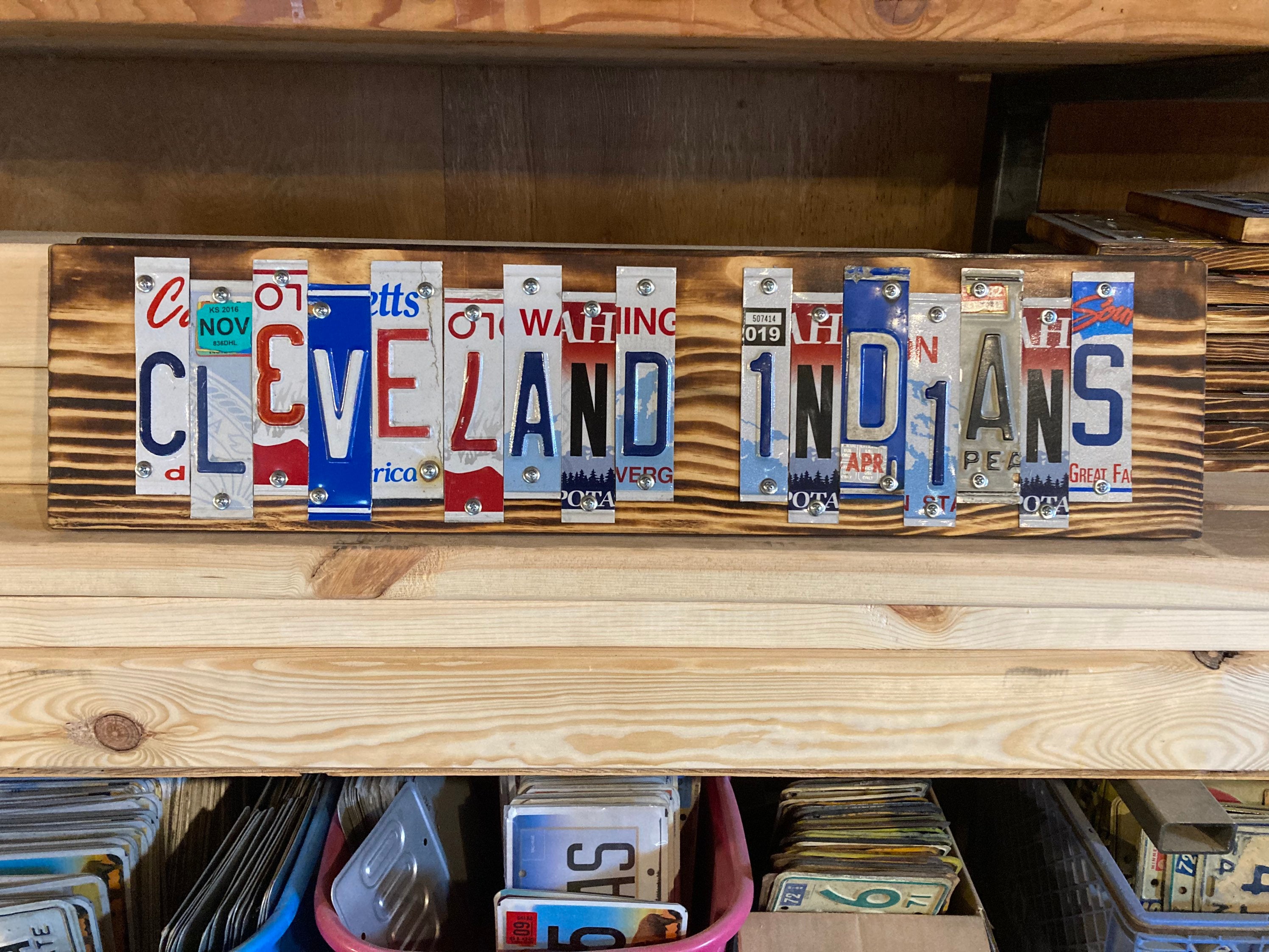 CLEVELAND INDIANS License Plate Sign Fast FREE Shipping - Etsy