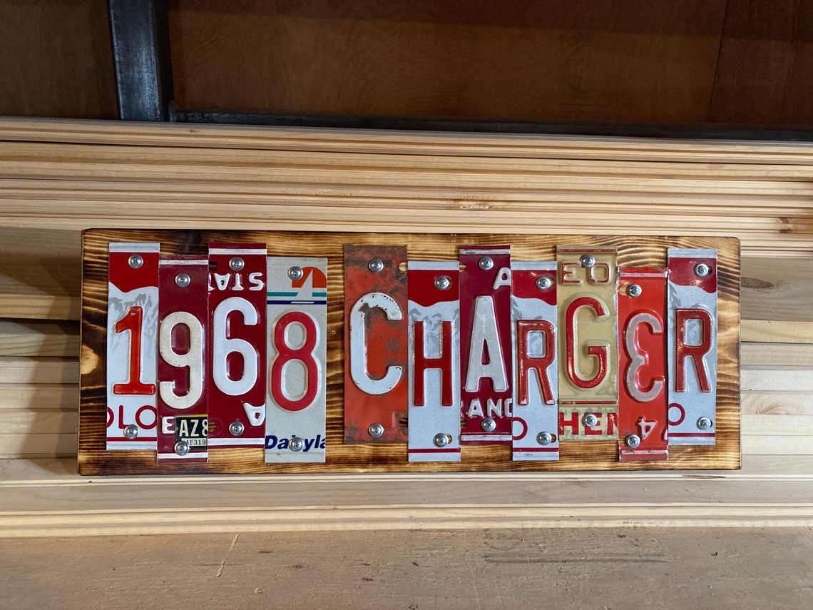 MUSCLE CAR License Plate Art Fast FREE Shipping | Etsy