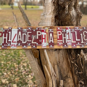 Philadelphia Phillies License Plate Sign: Recycled Metal Art - Etsy