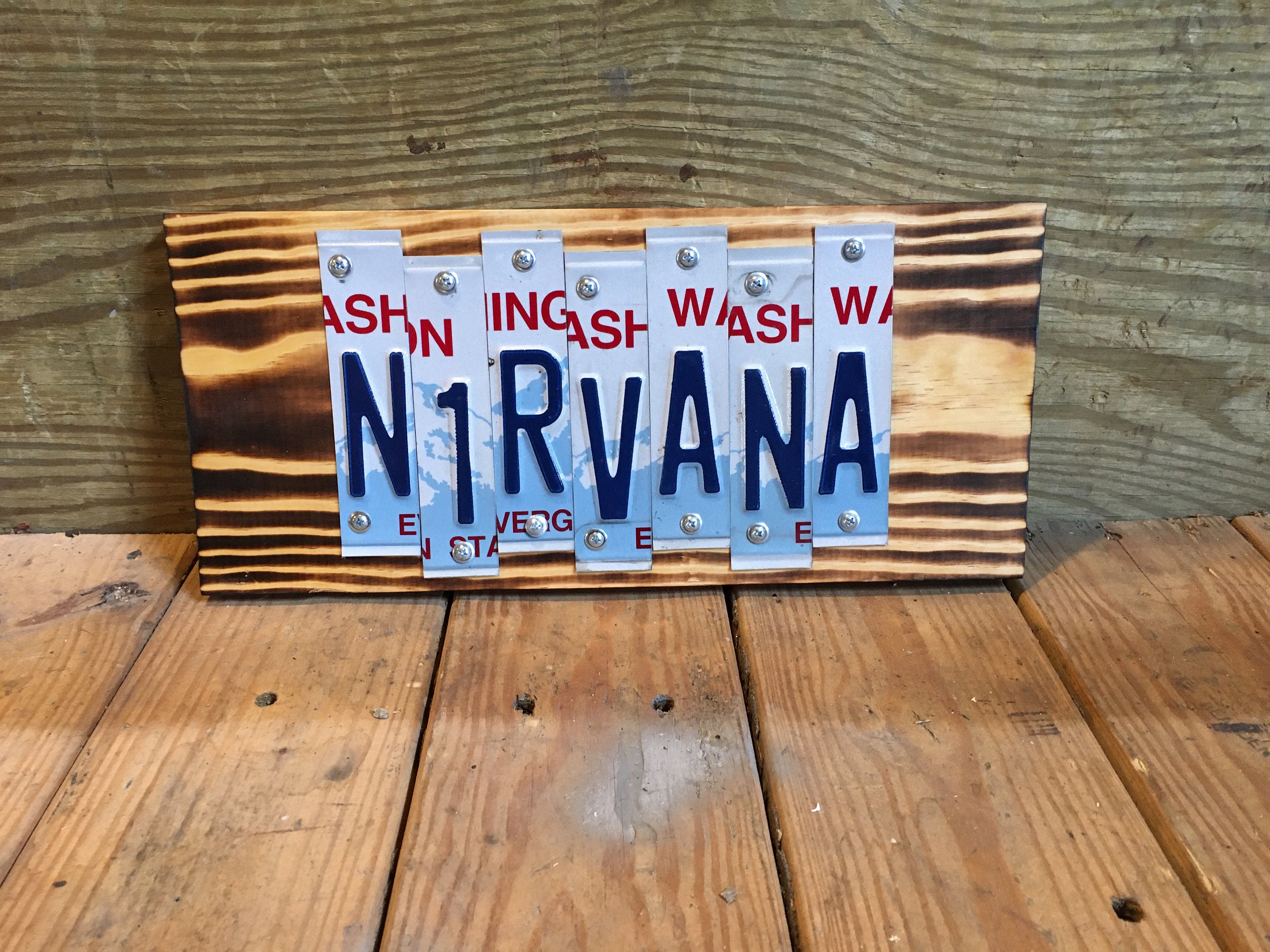 NIRVANA License Plate Art Fast FREE SHIPPING - Etsy