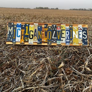 Michigan Wolverines License Plate Art, Fast, FREE Shipping!! - Etsy