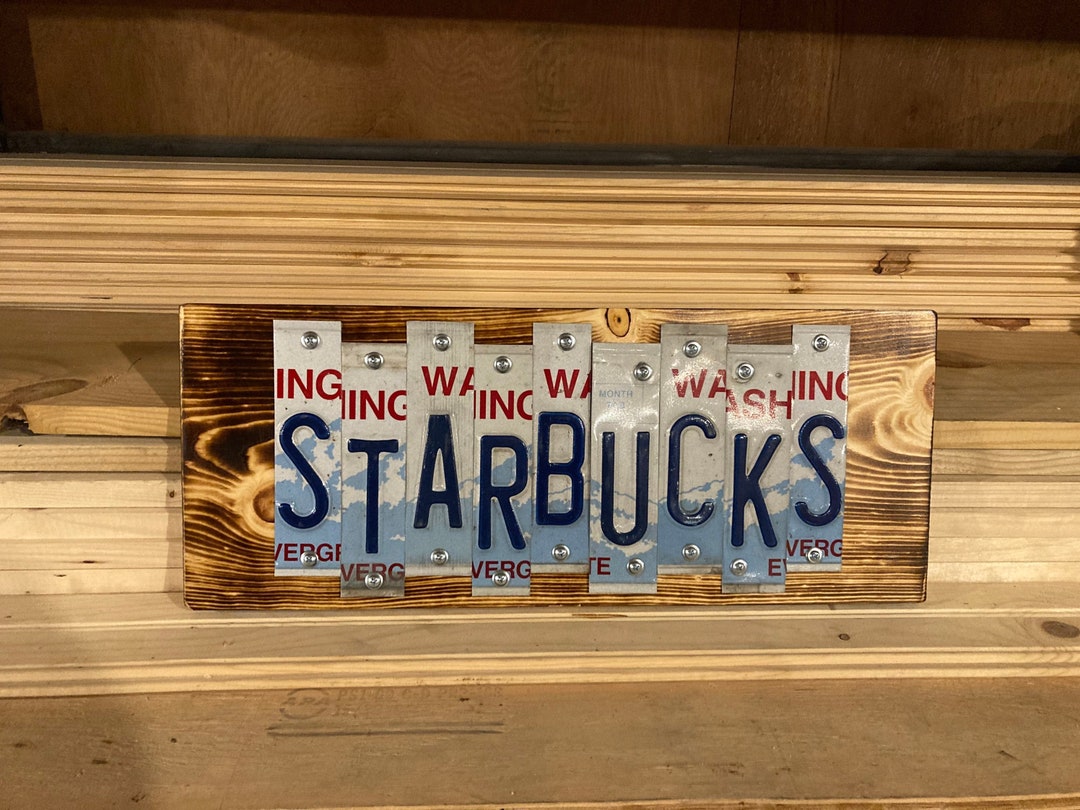 STARBUCKS License Plate Sign, FAST, FREE Shipping!! - Etsy