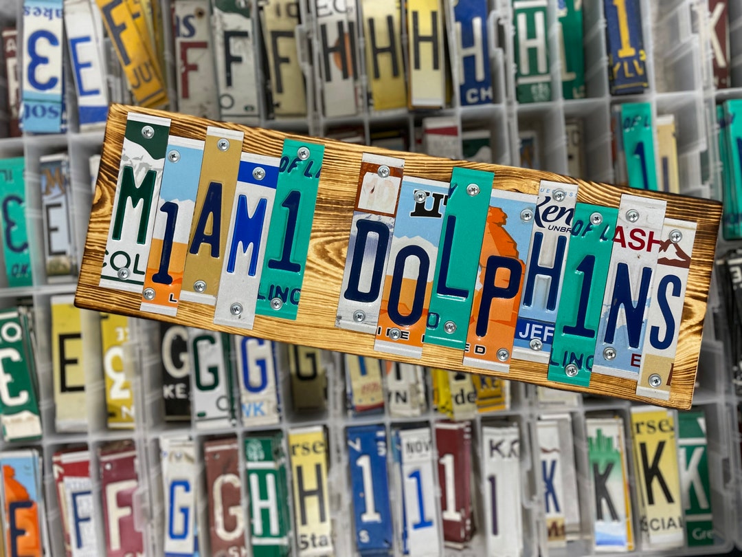 MIAMI DOLPHINS License Plate Sign, Fast FREE Shipping!! - Etsy