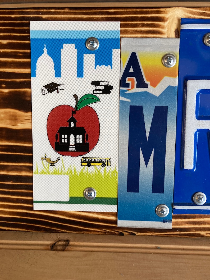 TEACHER NAME License Plate Art Fast FREE Shipping - Etsy