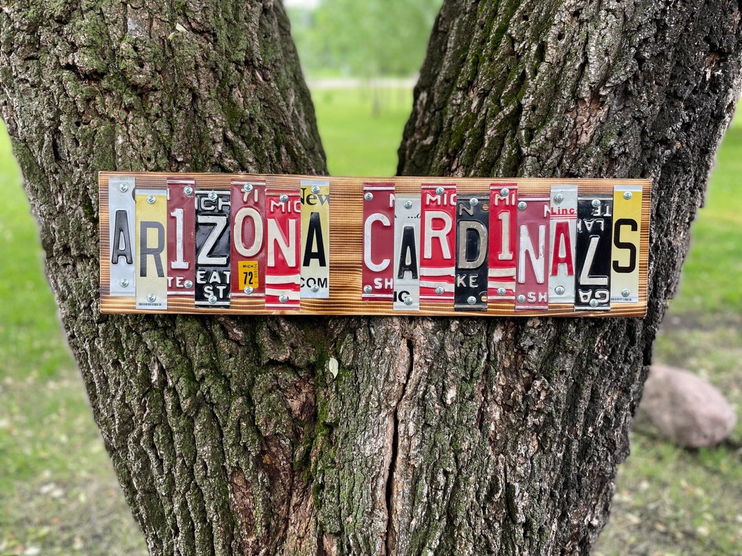 Arizona Cardinals License Plate Sign: Recycled Metal Art - Etsy