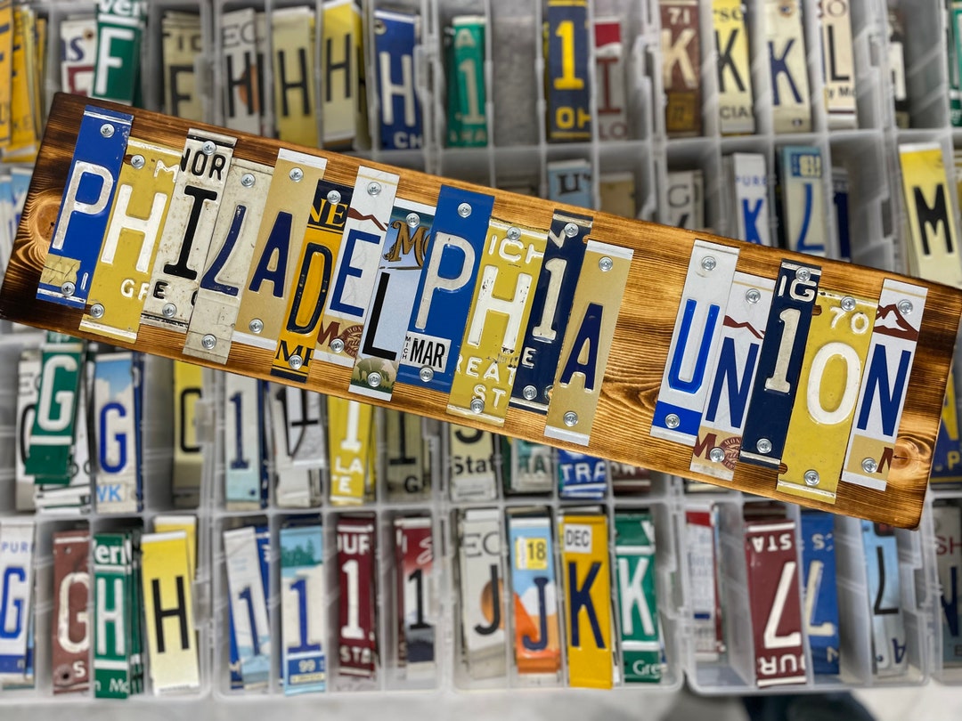 PHILADELPHIA UNION License Plate Sign, Fast, FREE Shipping!! - Etsy