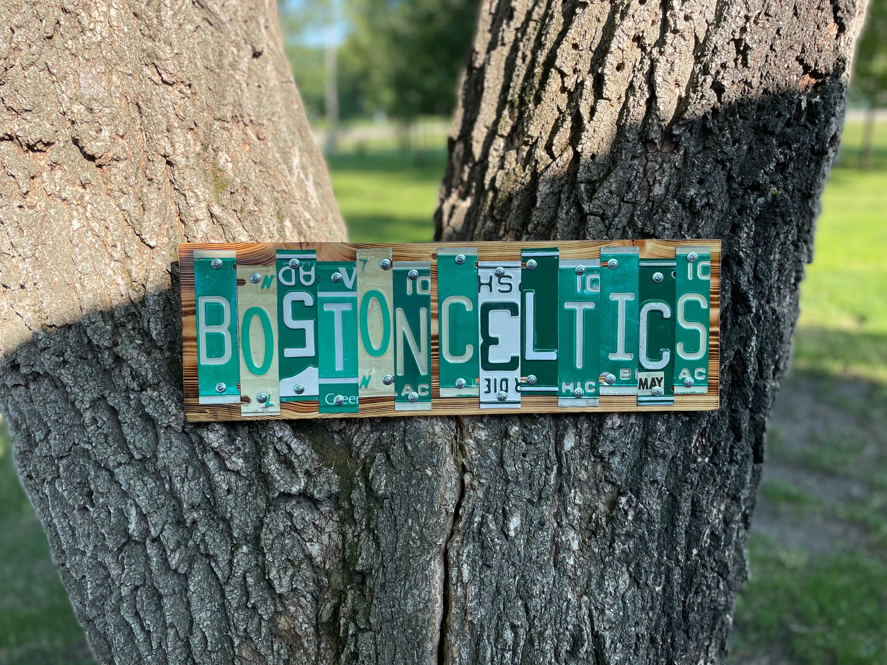 Boston Celtics License Plate Sign: Recycled Metal Art - Etsy