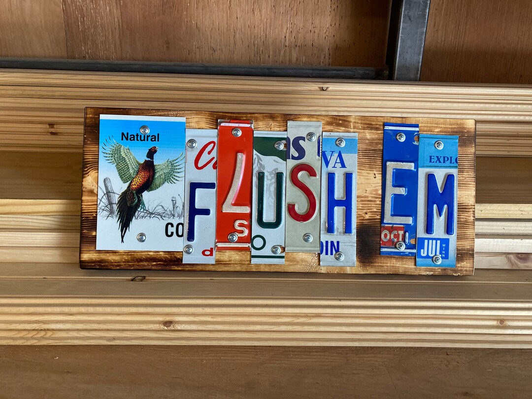FLUSH 'EM License Plate Sign, Fast FREE Shipping!! - Etsy