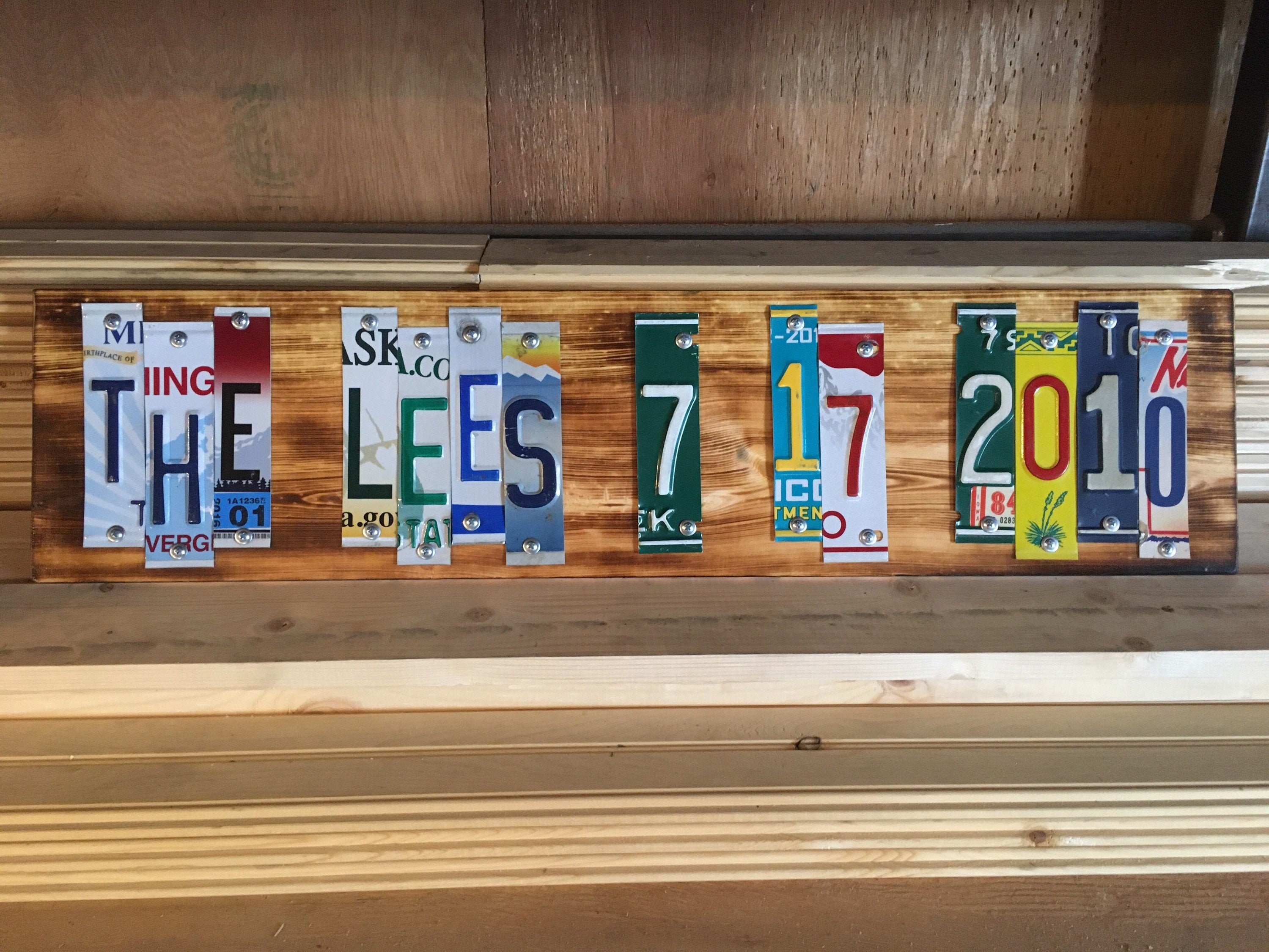 FAMILY NAME & ANNIVERSARY License Plate Art Fast Free | Etsy