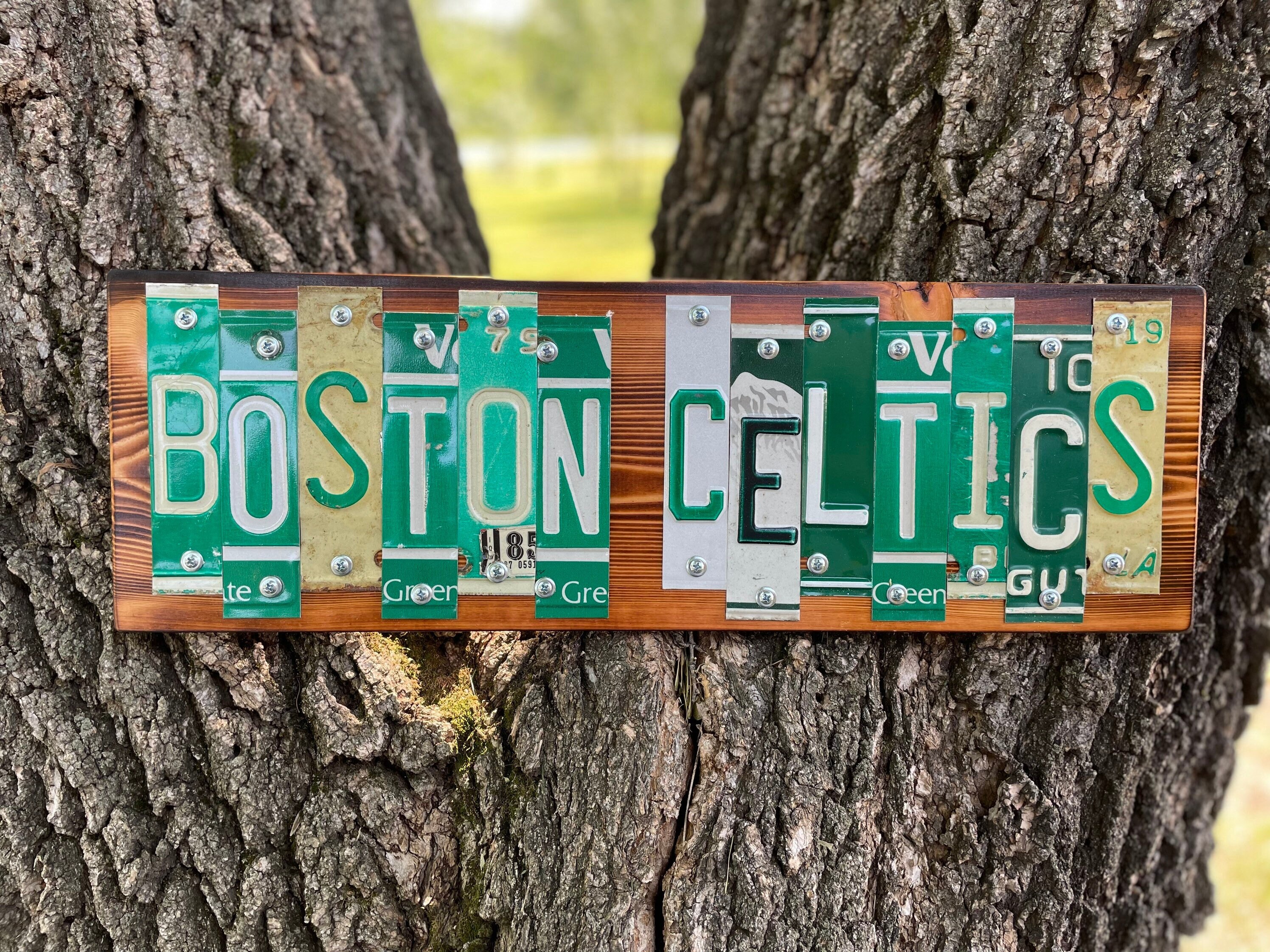 Boston Celtics License Plate Sign: Recycled Metal Art - Etsy