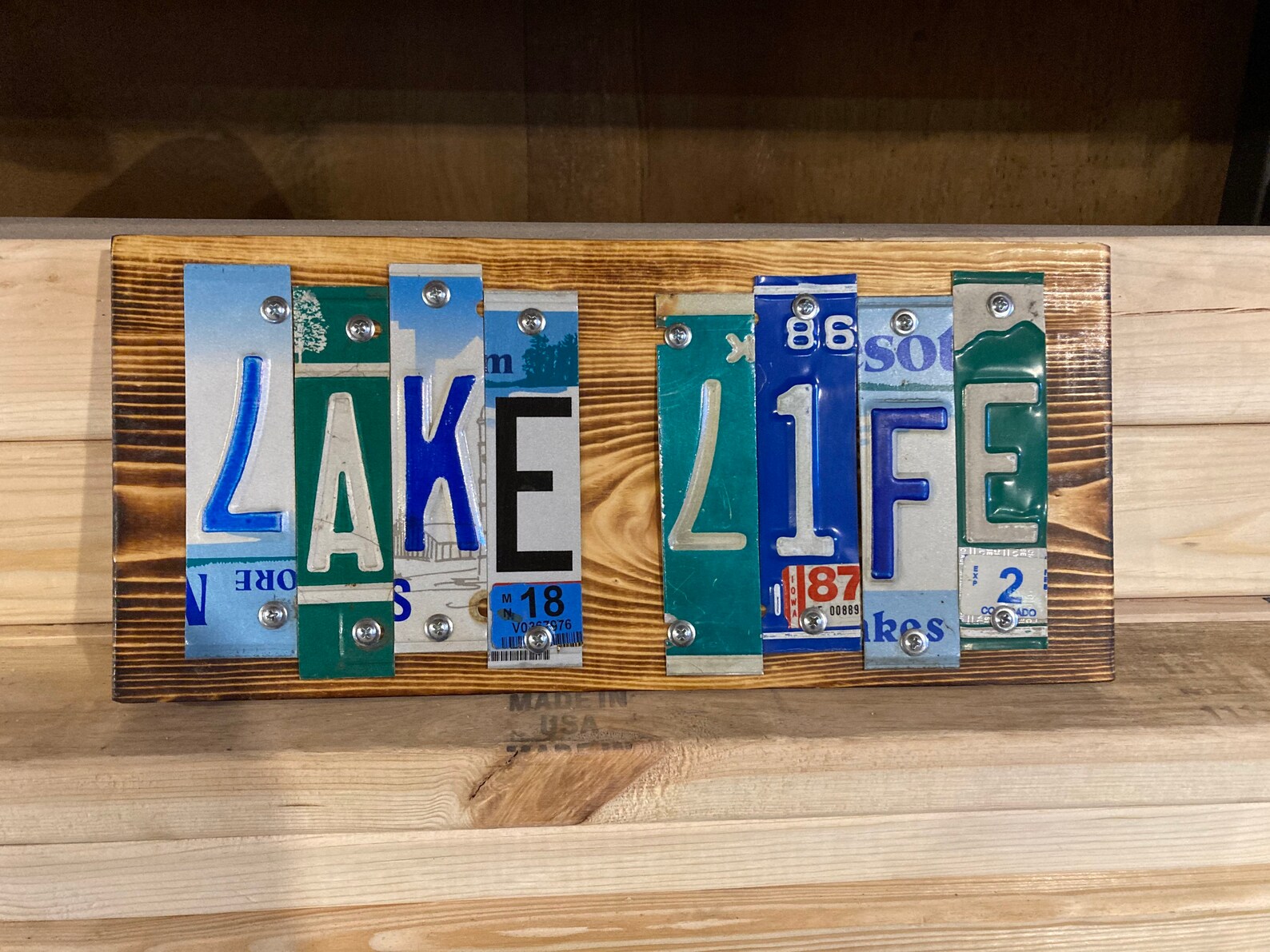 LAKE LIFE License Plate Art Lake Home Cabin Cottage Decor - Etsy