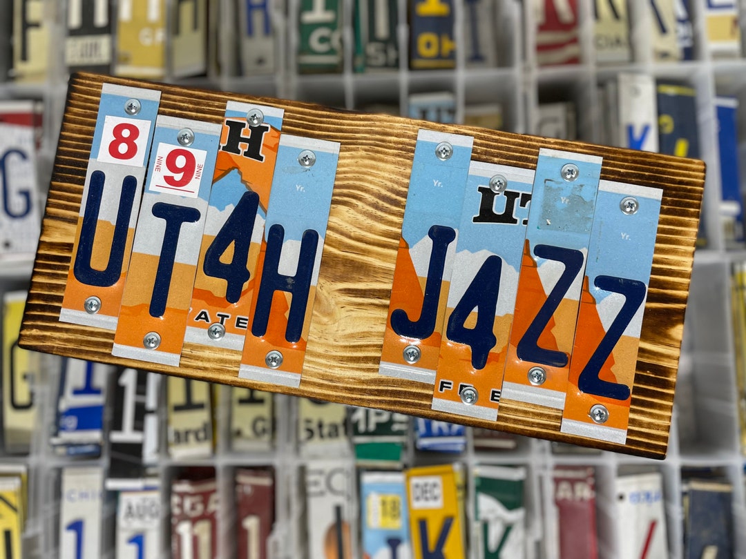 Utah Jazz License Plate Sign: Recycled Metal Art - Etsy